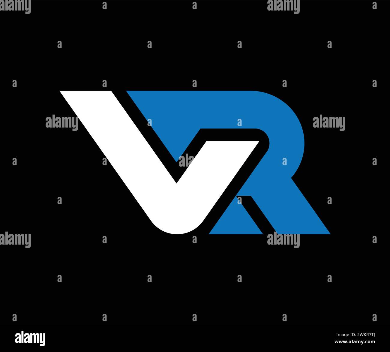 Vr minimal logo design hi-res stock photography and images - Alamy