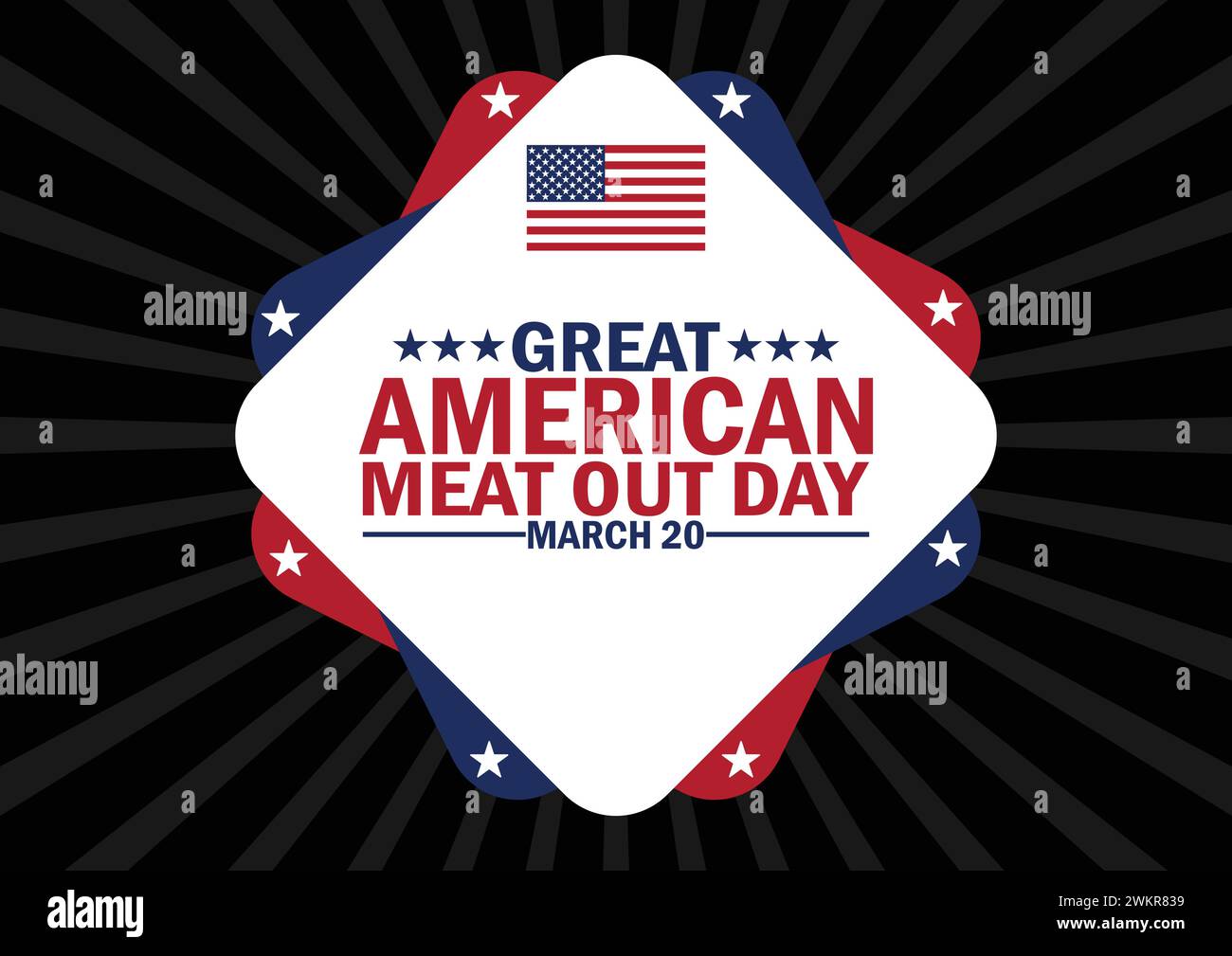 Great American Meat out Day wallpaper with typography. March 20. Great ...