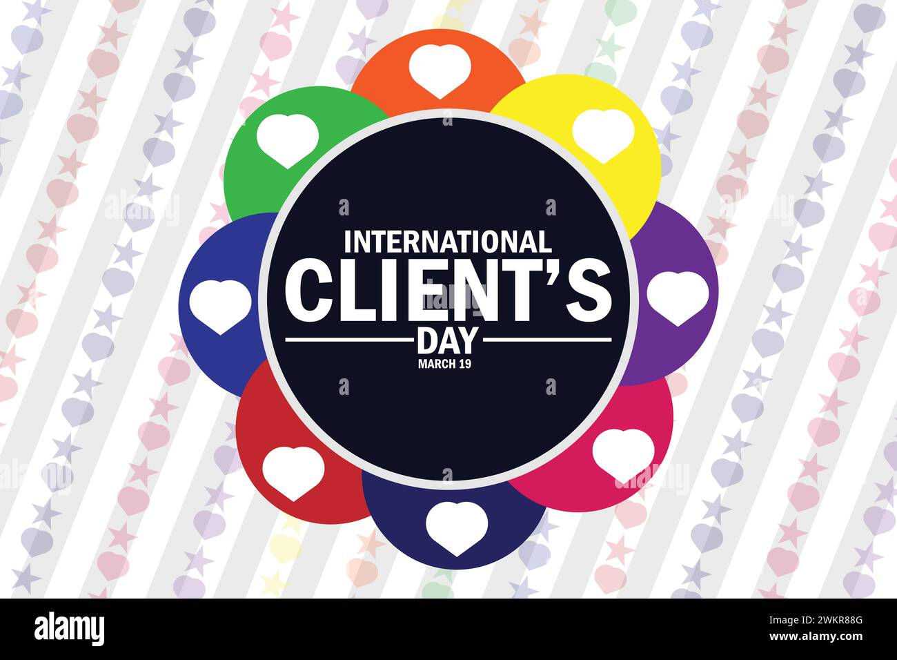 International Client's Day wallpaper with shapes and typography ...
