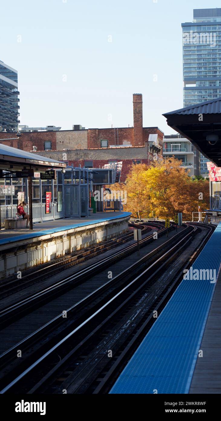 A bustling urban train station scene Stock Photo - Alamy