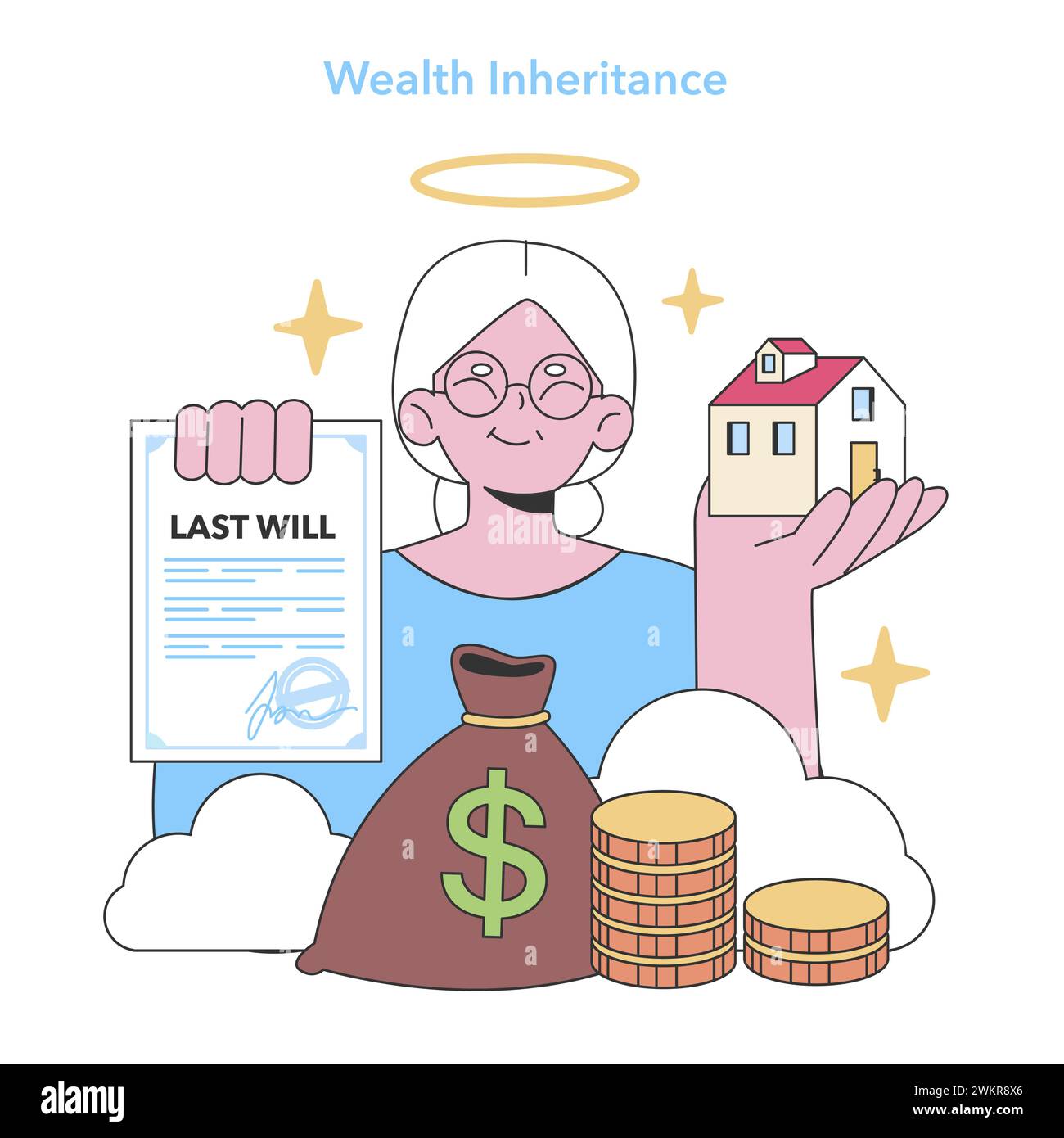 Estate planning. Senior woman securing family legacy with will ...