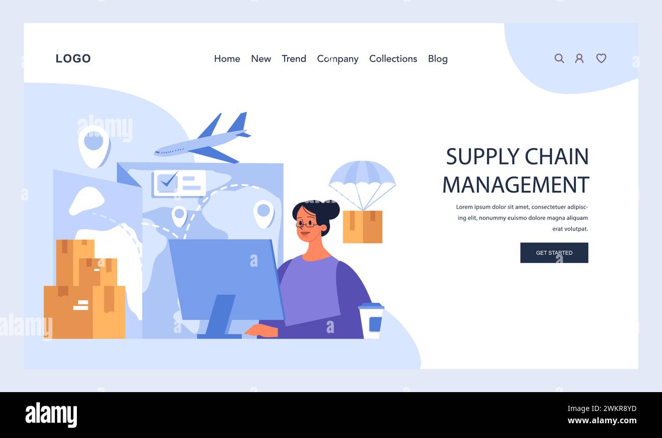 Supply Chain Management concept. An expert orchestrates global ...