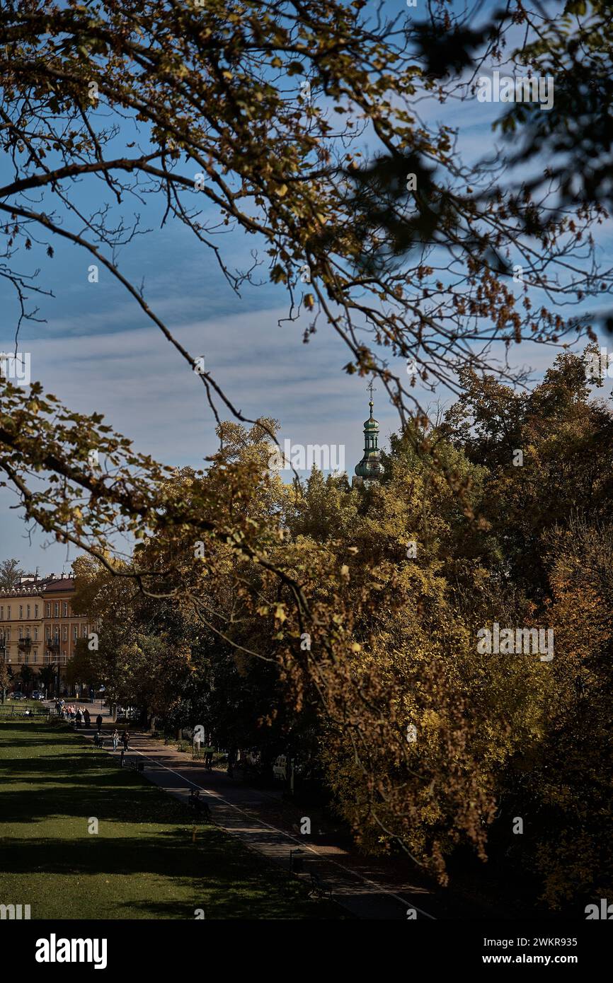 Krakow autumn top view hi-res stock photography and images - Alamy