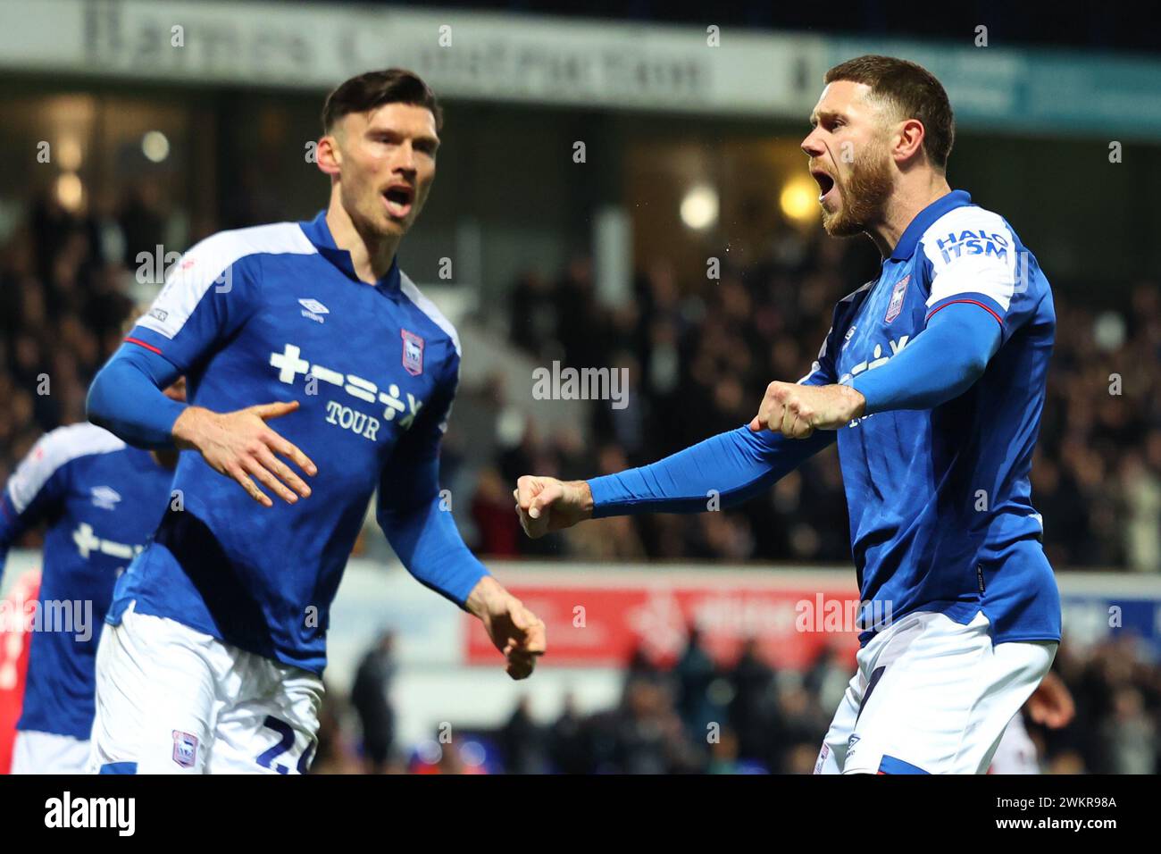 Wes Burns of Ipswich Town celebrates after he scores for 1-1 - Ipswich ...