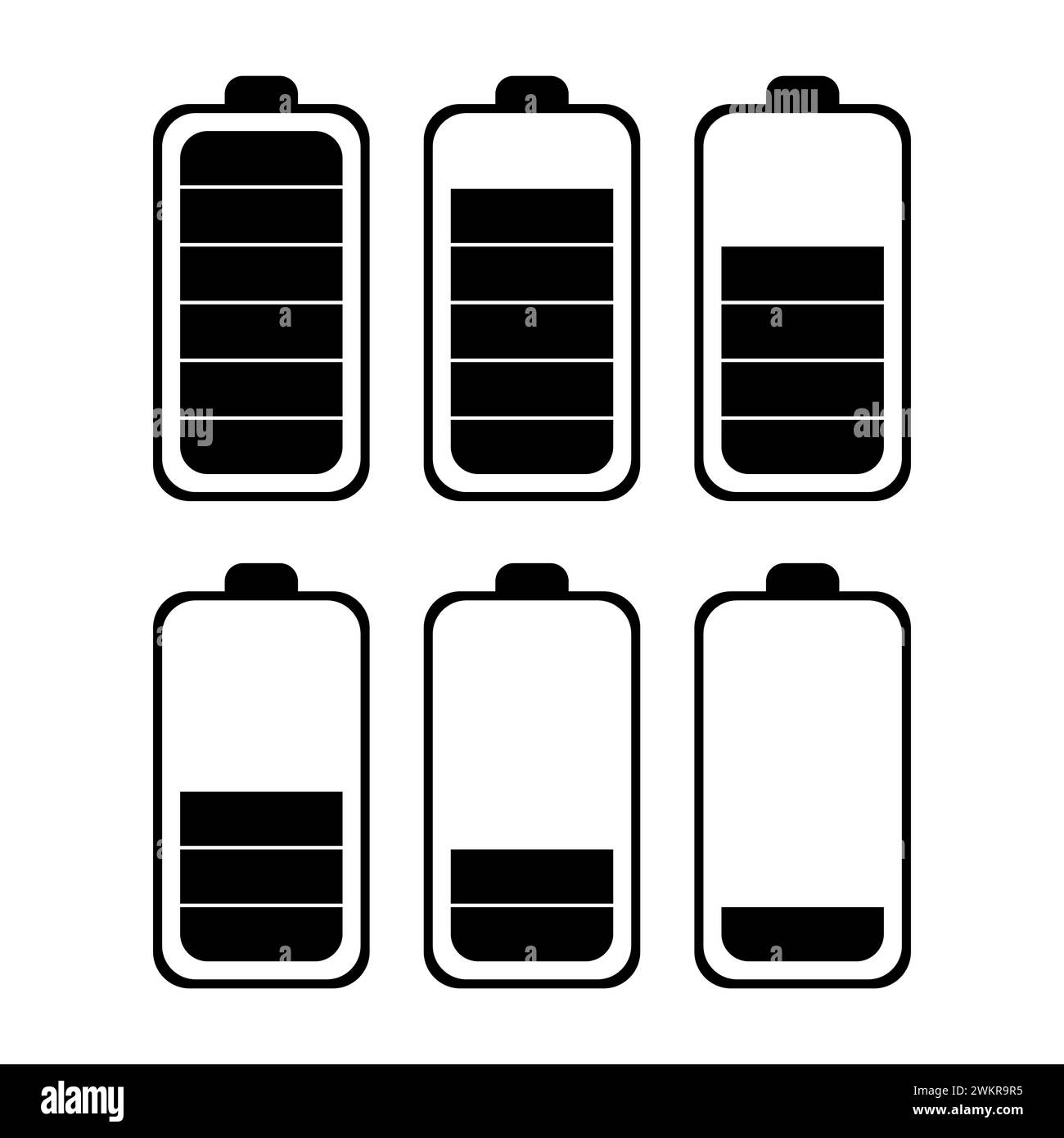 Battery icon set. Battery charge indicator icons. Phone charge level ... Battery icon set. Battery charge indicator icons. Phone charge level ...