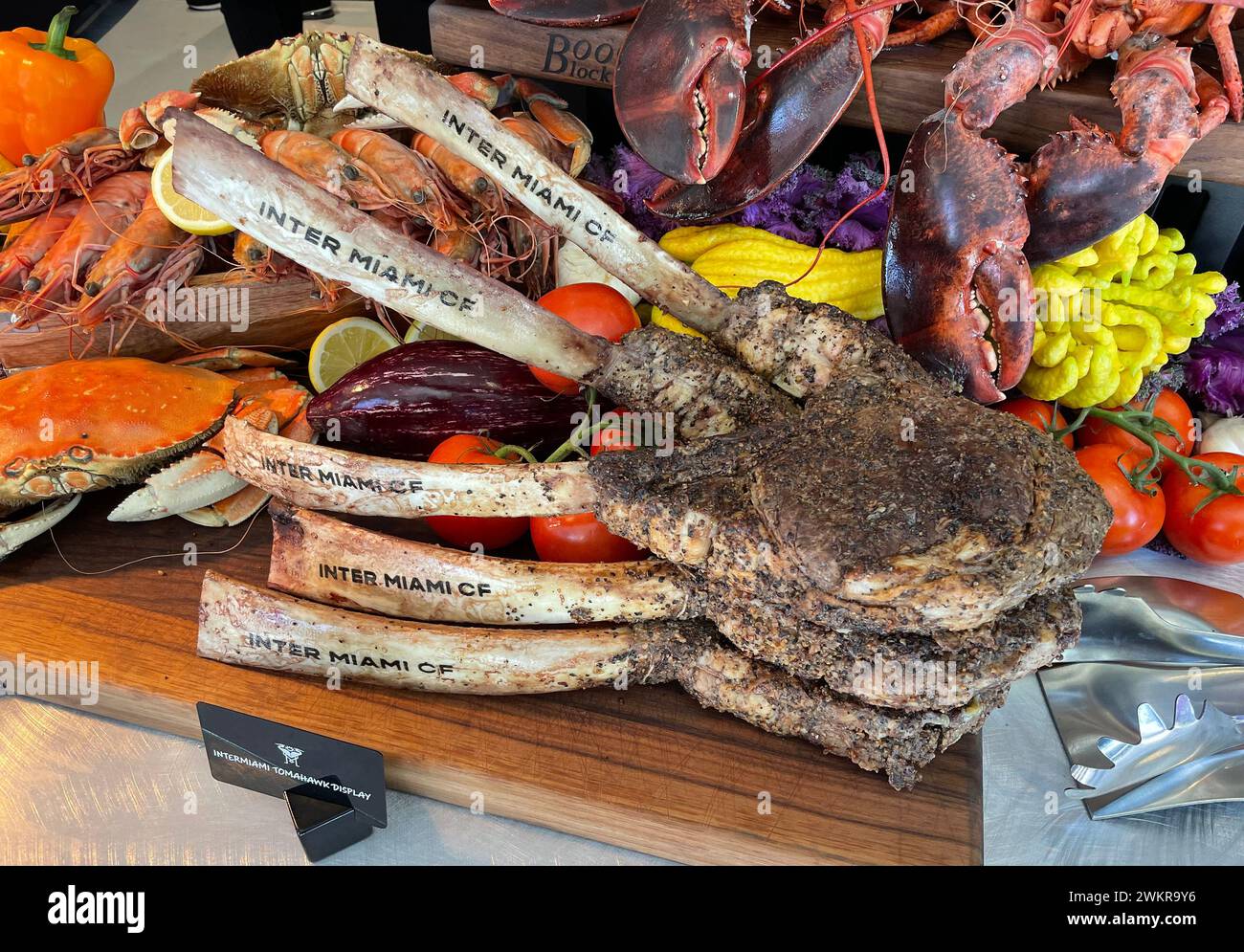 A general view of food available at Chase Stadium, home of Inter Miami ...
