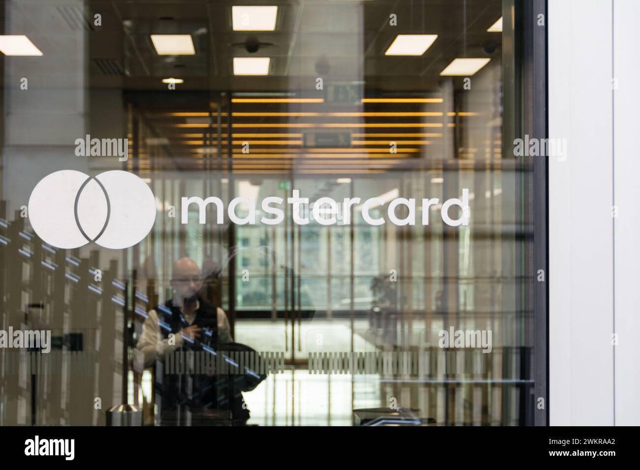 Mastercard Europe office building, Angel Lane, Bishopsgate, City of ...