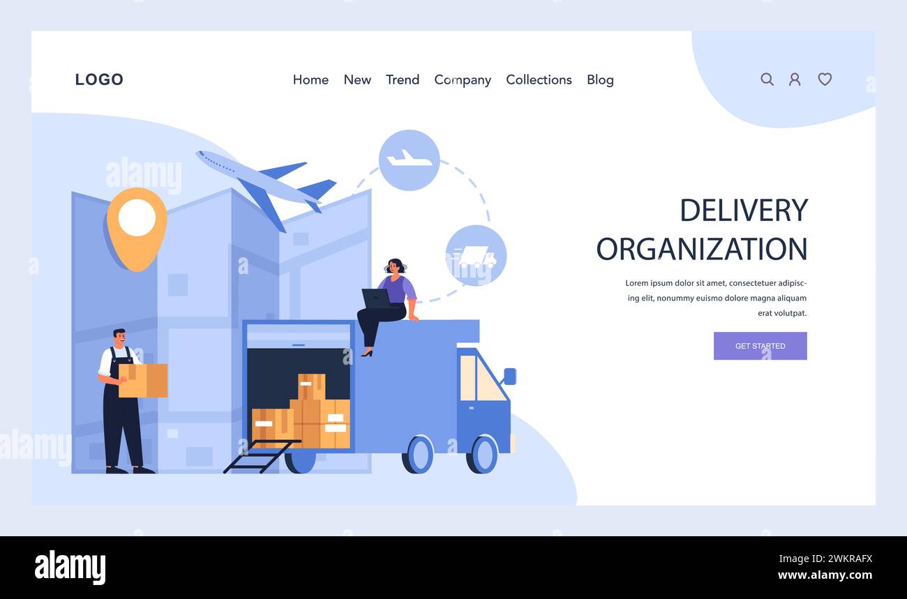 Delivery Organization concept. Efficient global logistics and ...