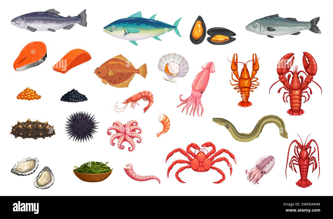Cartoon red shrimp crab lobster hi-res stock photography and images - Alamy