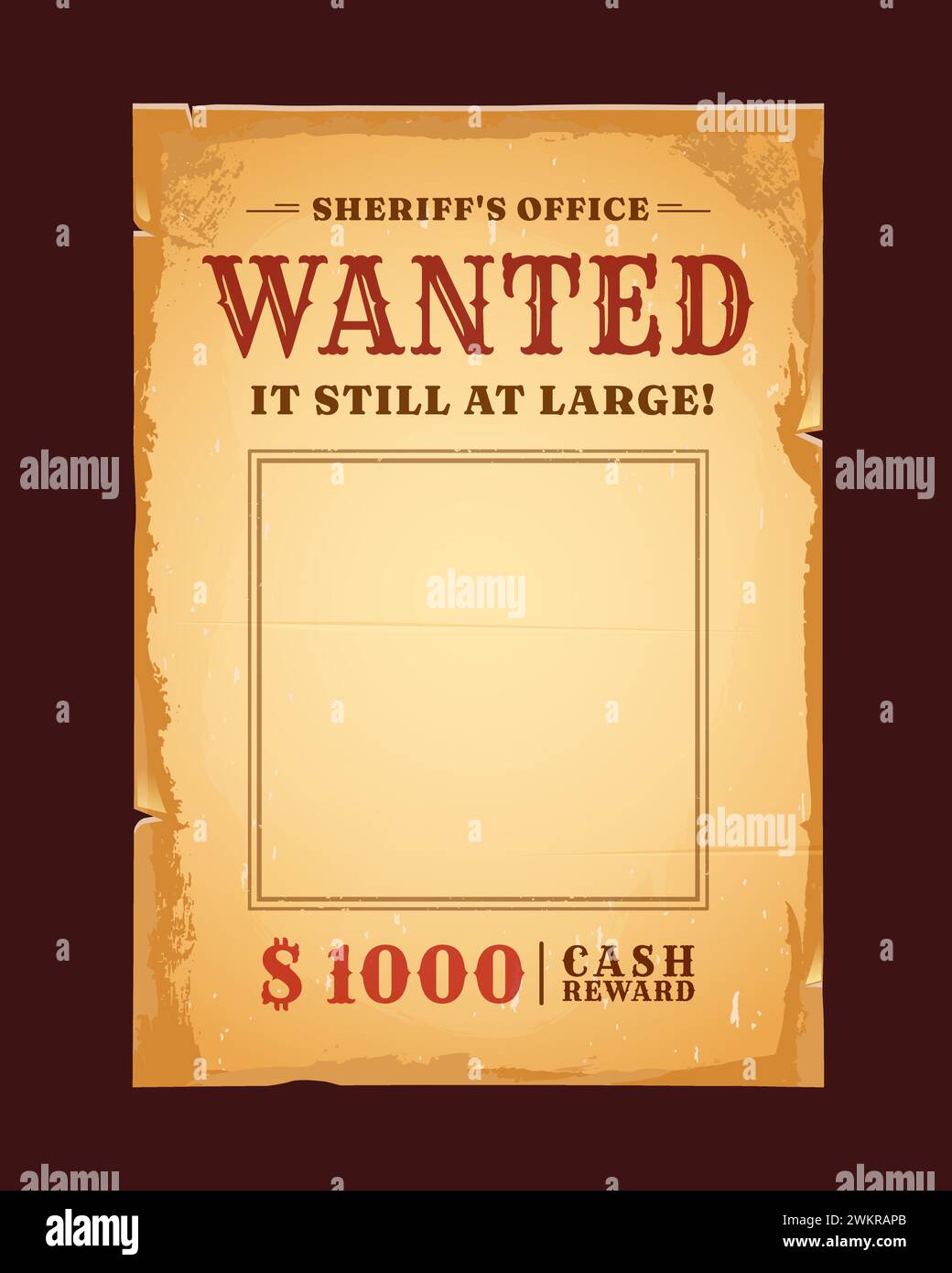 Western wanted banner with reward for dead or alive vintage poster ...