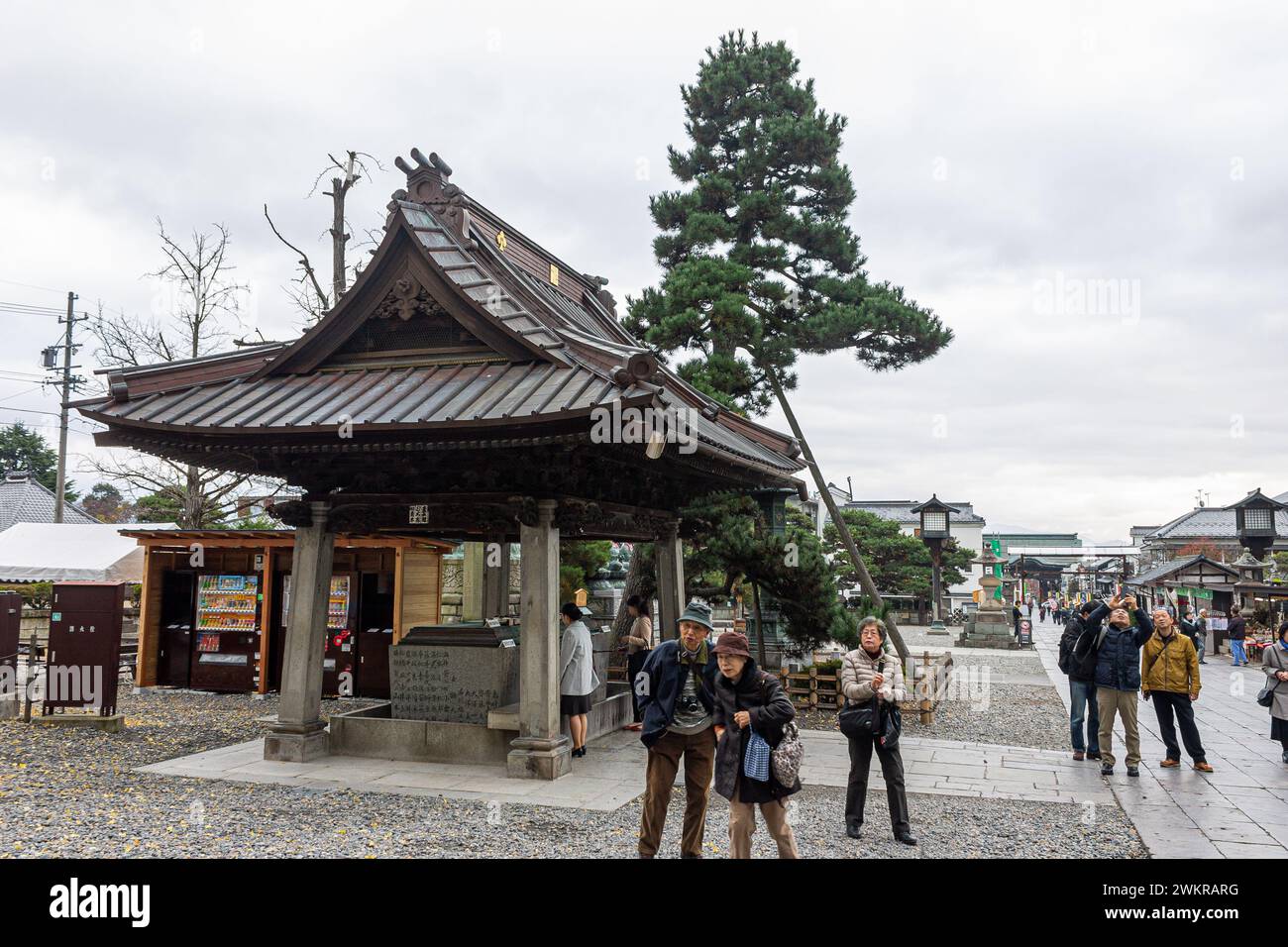 Nagano, Japan. The grounds of Zenko-ji, a Japanese Buddhist temple ...