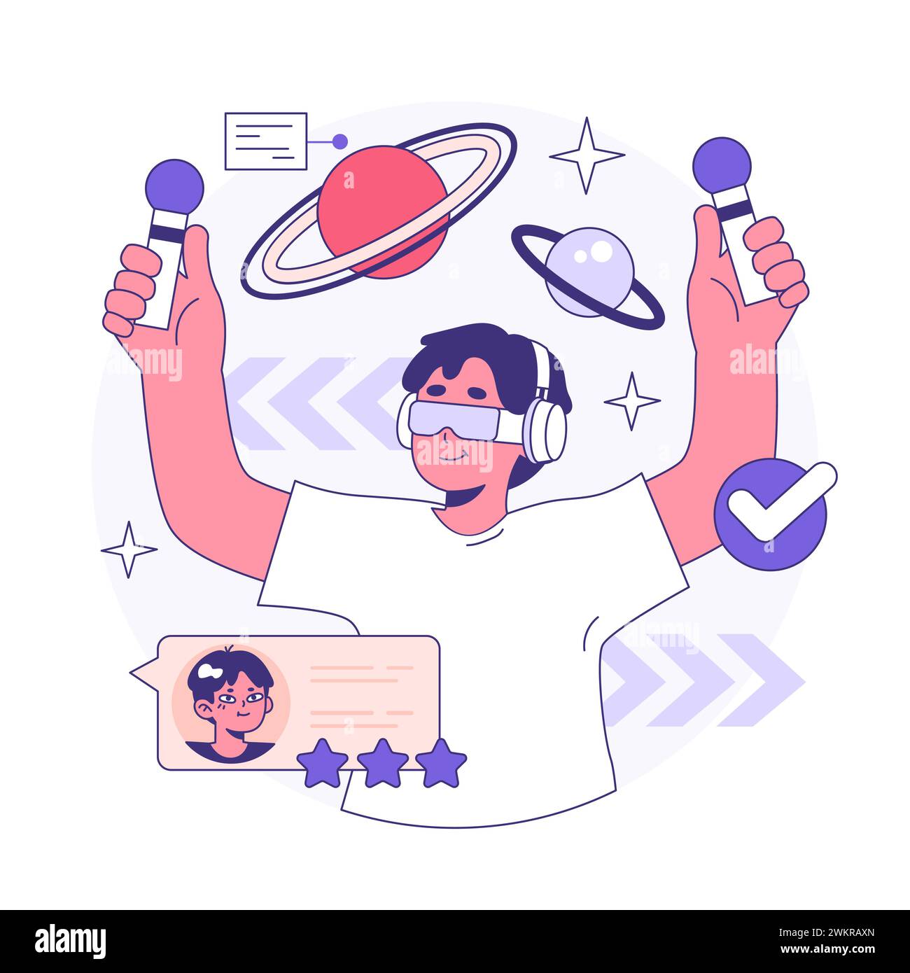 Wearable technology. Smart device. Character using electronic device to ...