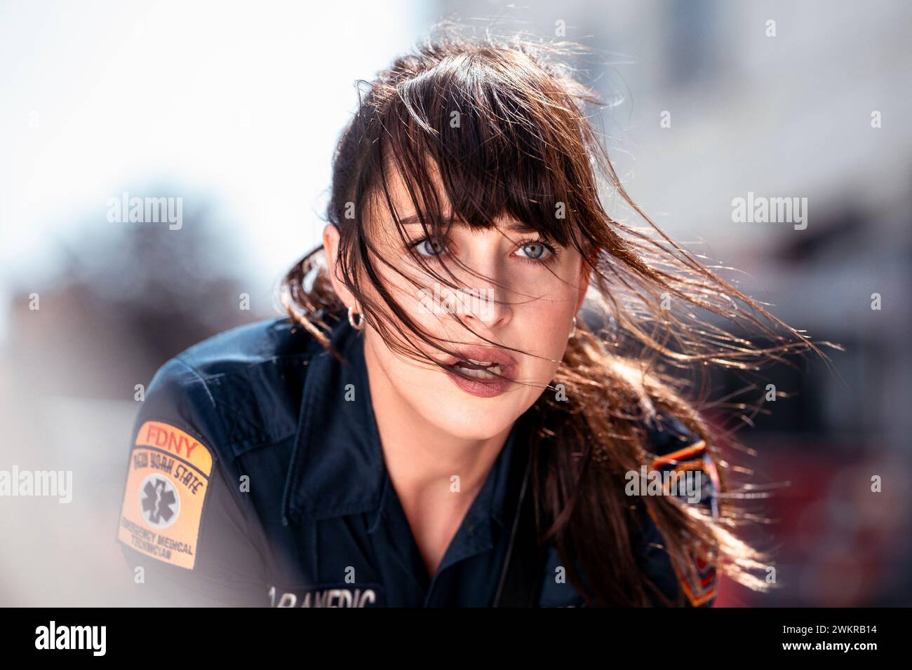 DAKOTA JOHNSON in MADAME WEB, directed by S. J. CLARKSON. Credit: Sony ...