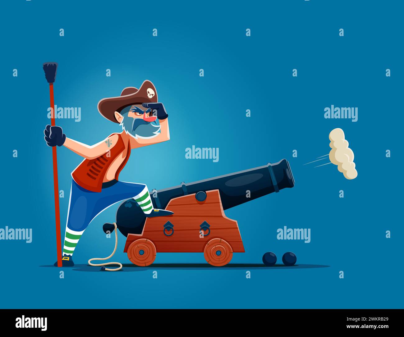 Gunner and cannon Stock Vector Images - Alamy