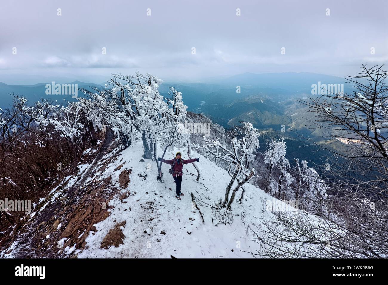 On the summit of Mount Takami in winter, Nara, Japan Stock Photo - Alamy