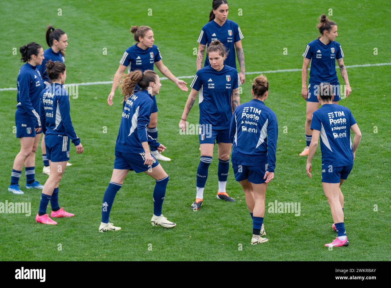 Florence, Italy, February 23th 2024: Elena Linari (Italy) and teammates ...