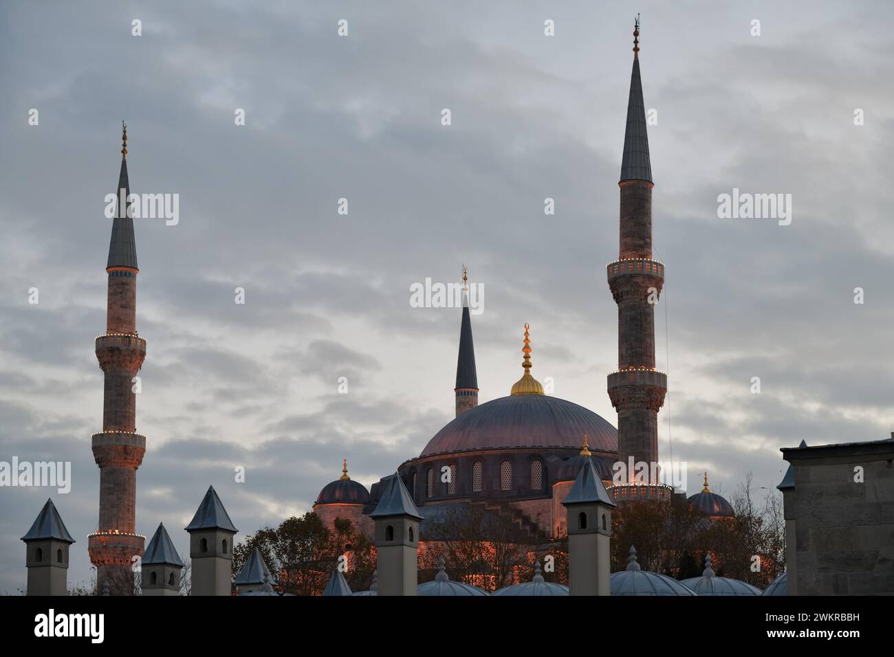 The Blue Mosque at Night. Sultan Ahmet Mosque is a historic mosque is ...