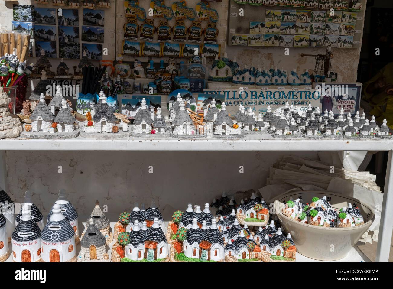 ALBEROBELLO, ITALY, JULY, 11, 2022 - Small models of Trulli of ...