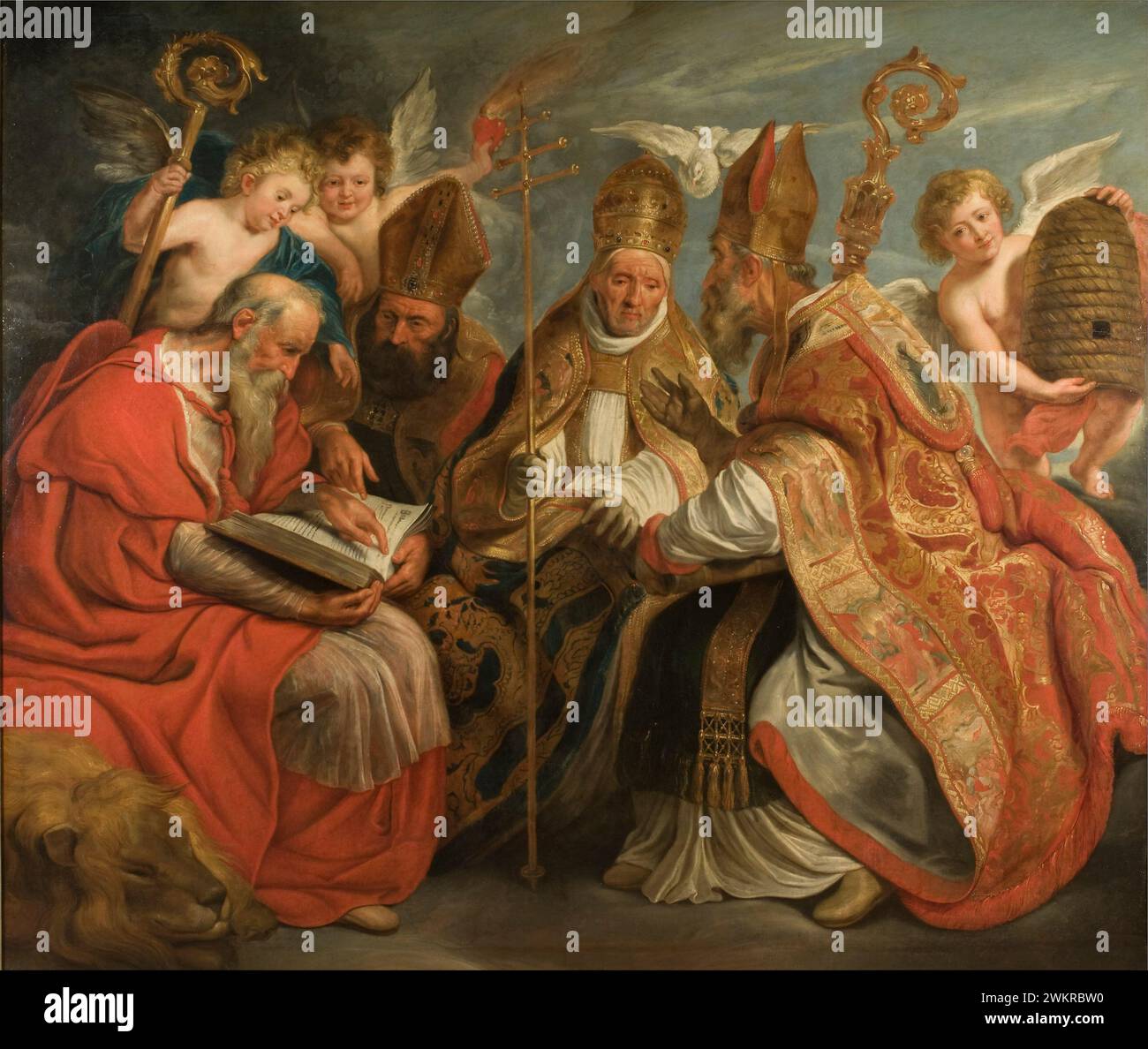 The Four Fathers of the Latin Church - Jacob Jordaens Stock Photo - Alamy