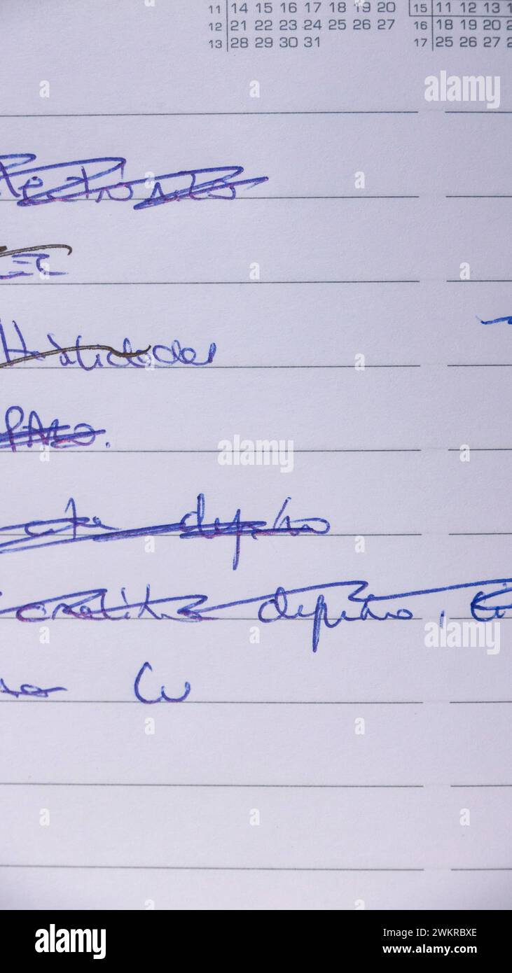 Crossed out page hi-res stock photography and images - Alamy