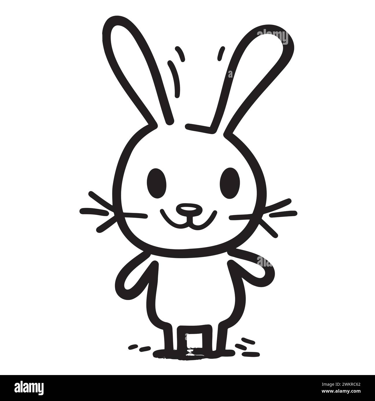 Hare running face Stock Vector Images - Alamy