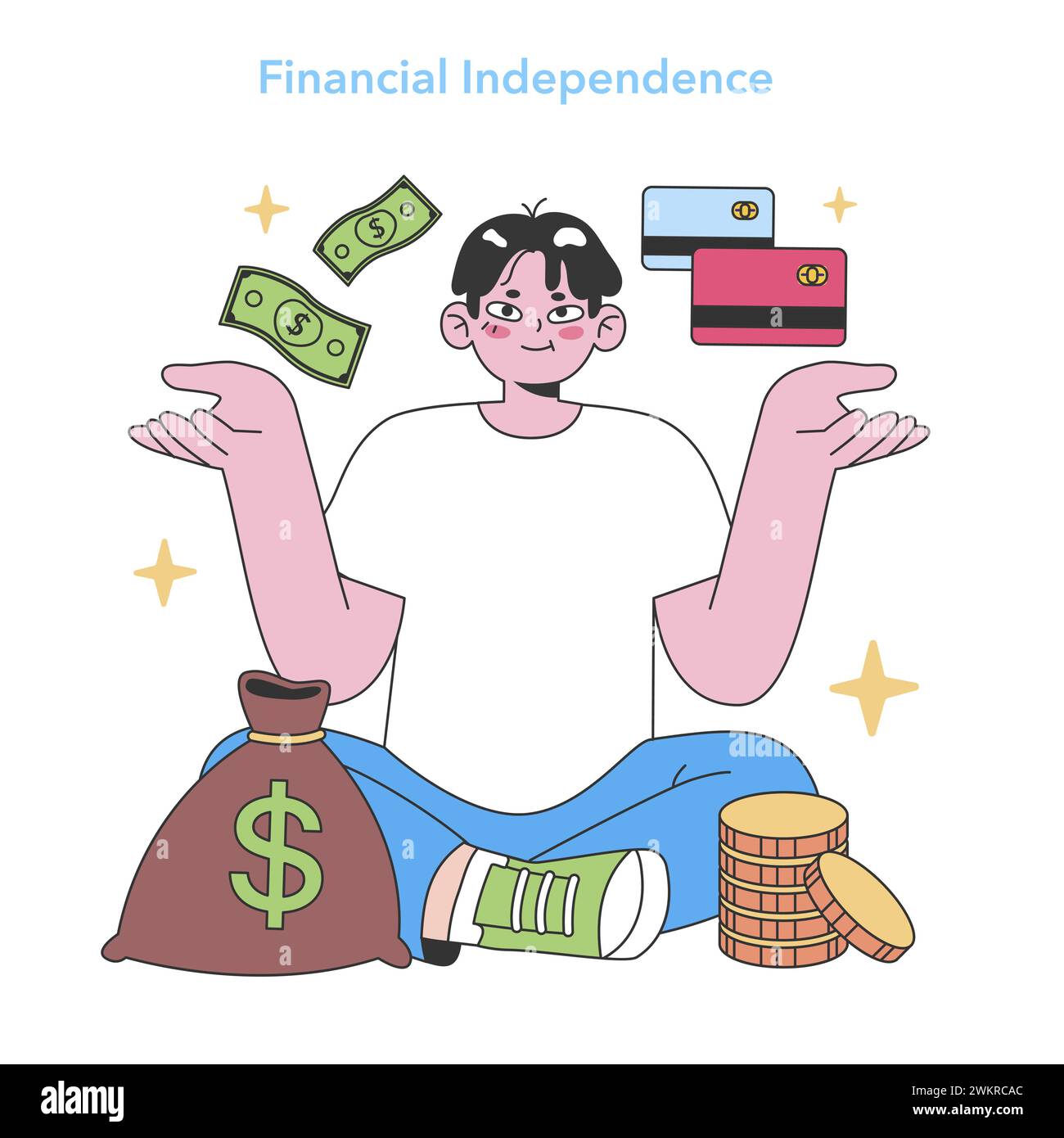 Financial self sufficiency Stock Vector Images - Alamy