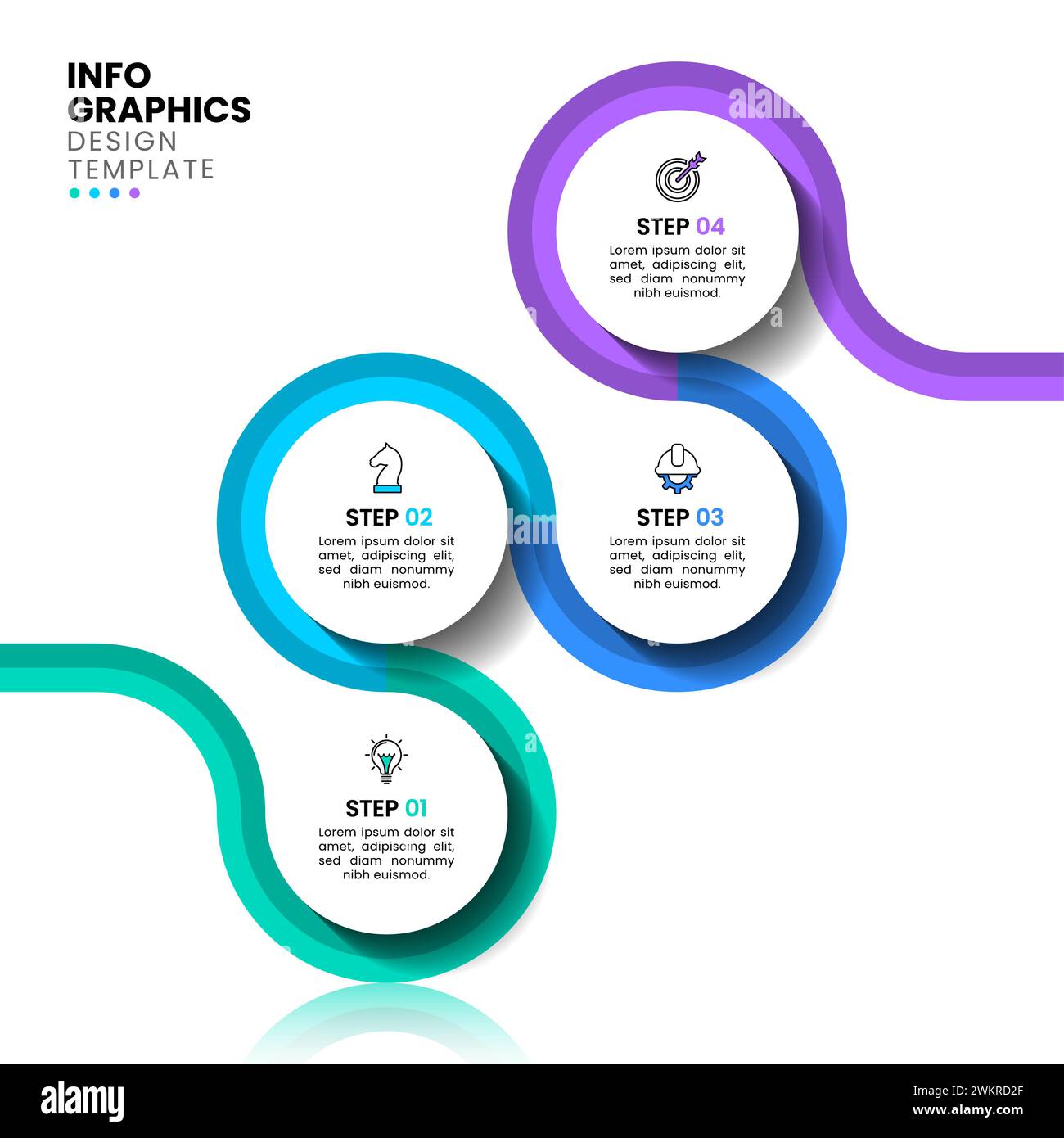 4 linked circles Stock Vector Images - Alamy