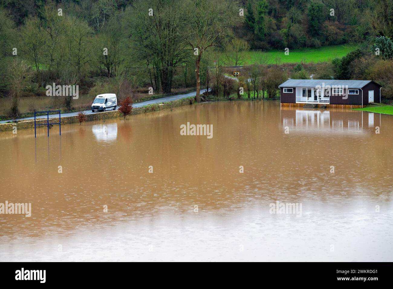 Flooding at Limpley Stoke in Wiltshire where the River Avon has burst ...