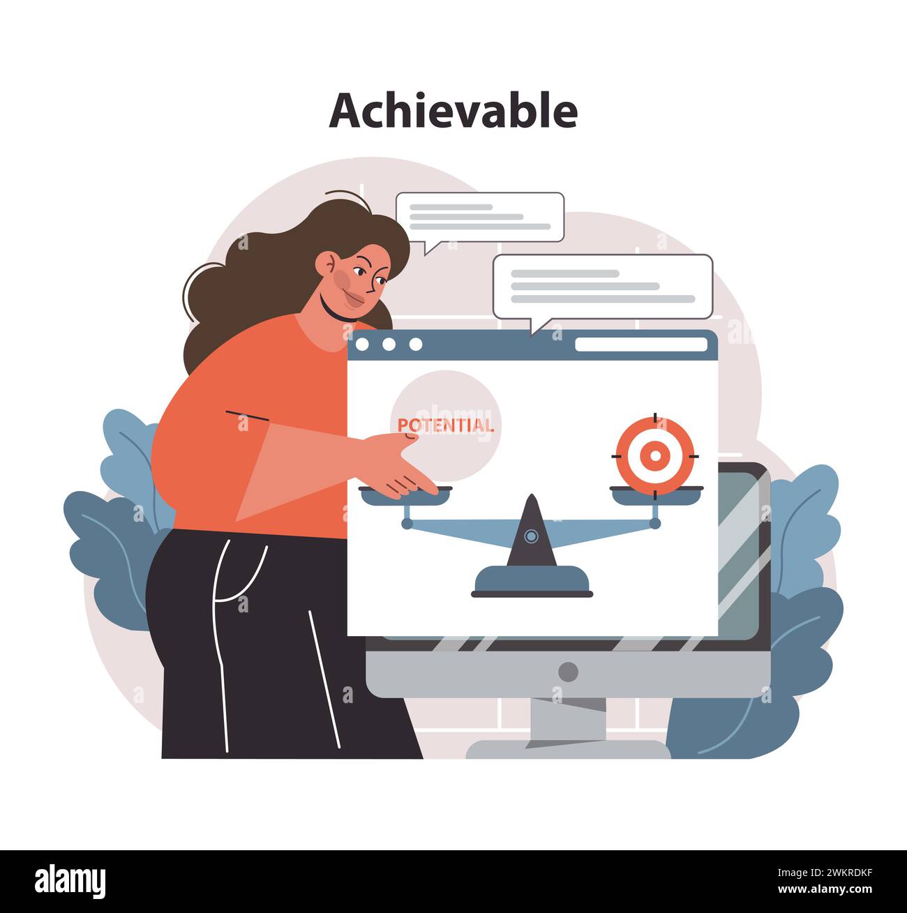 Dedicated expert underscoring the Achievable aspect of SMART goals ...