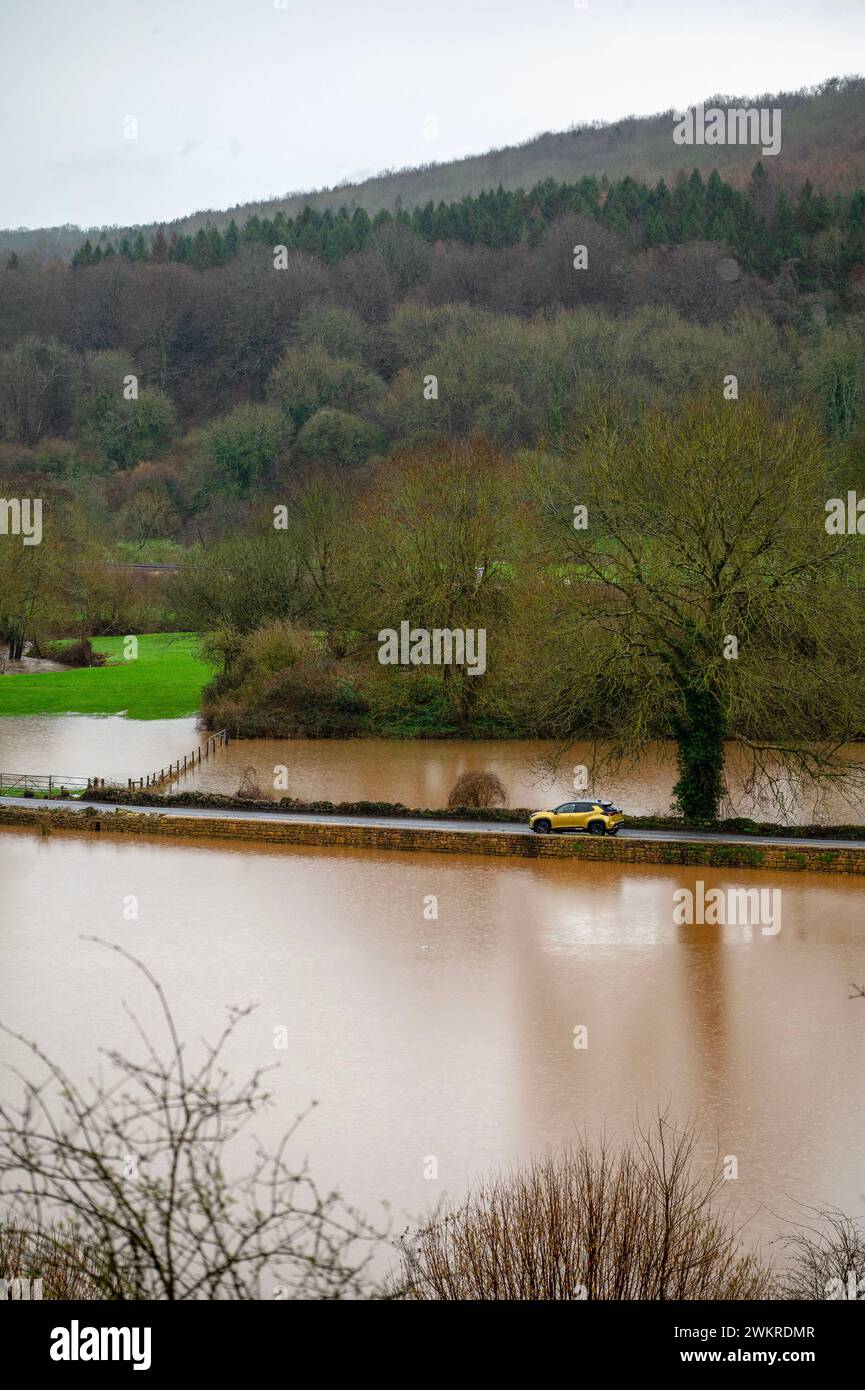Flooding at Limpley Stoke in Wiltshire where the River Avon has burst ...