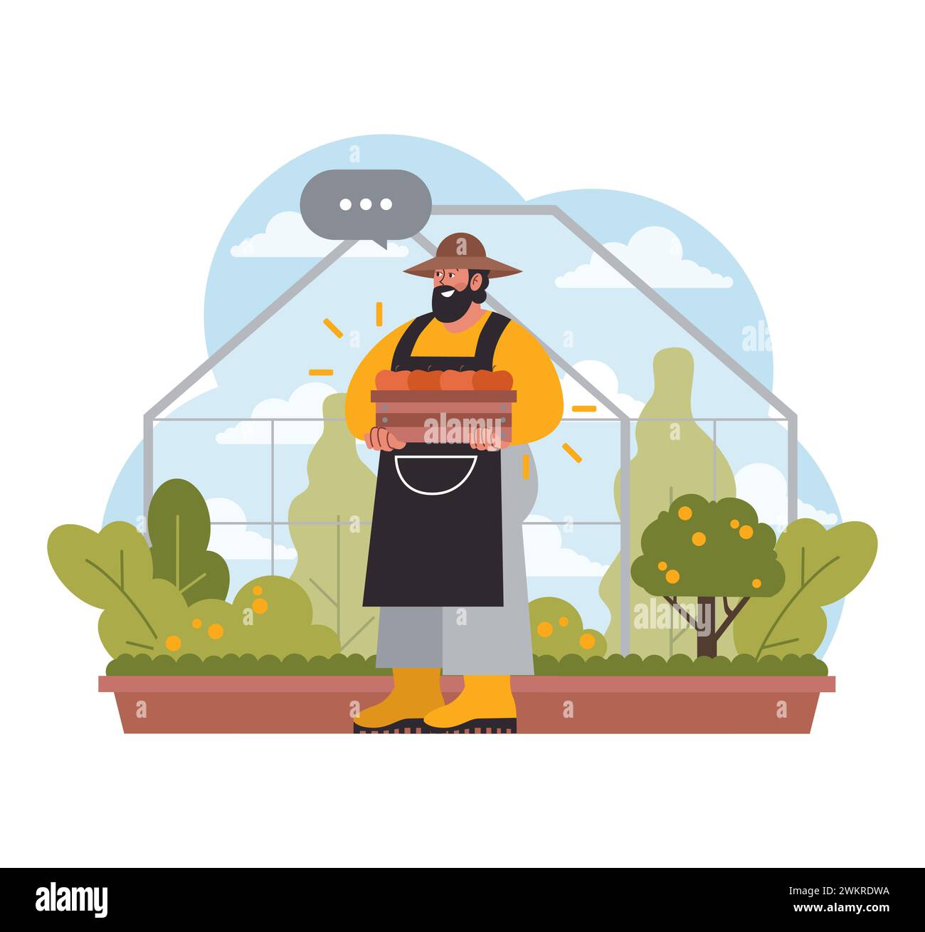 Harvest Day Delight: A proud urban farmer showcases fresh produce, with ...