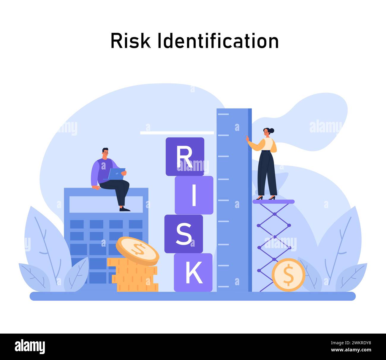 Risk Identification concept. Strategic evaluation of financial ...