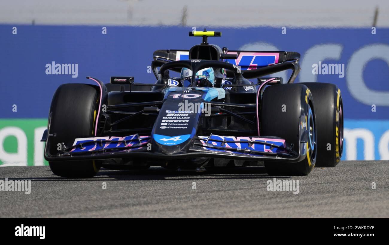 Alpine driver Pierre Gasly of France steers his car for a Formula One ...