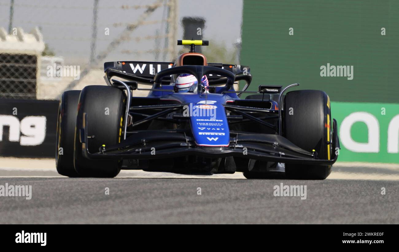 Williams driver Logan Sargeant of the US steers his car for a Formula ...