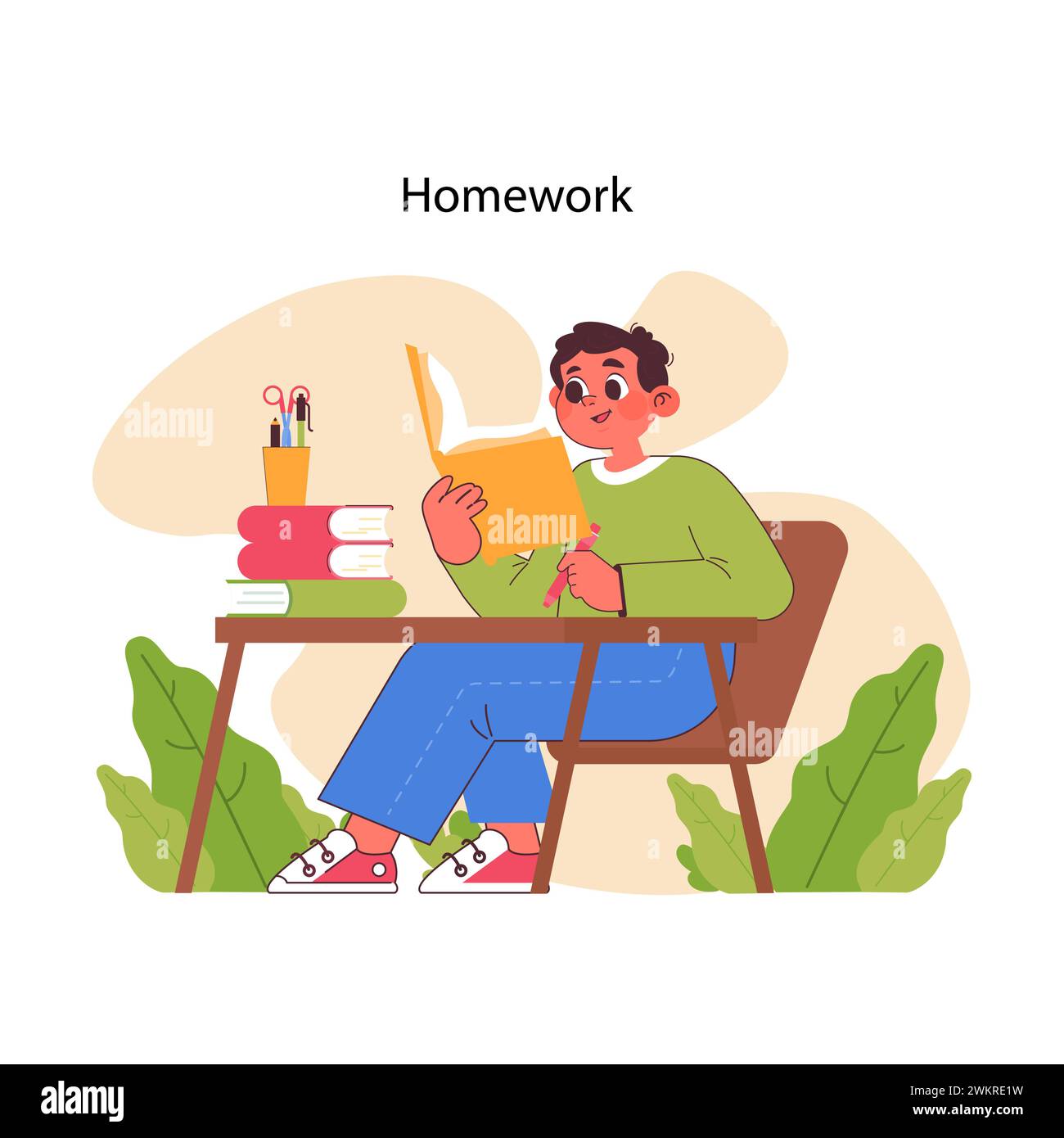 Boy library notes Cut Out Stock Images & Pictures - Alamy