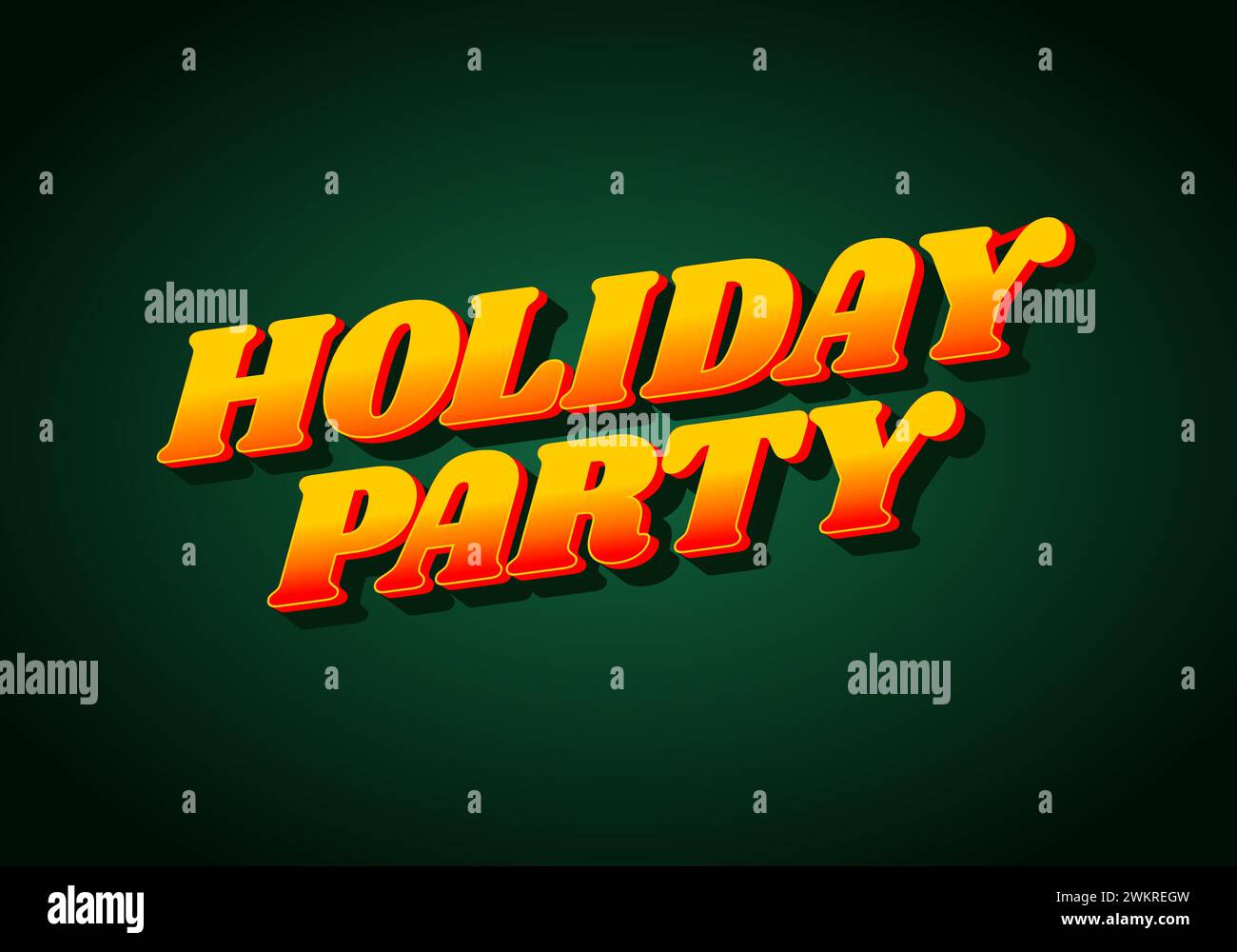Holiday party. Text effect design in 3D look with eye catching colors ...