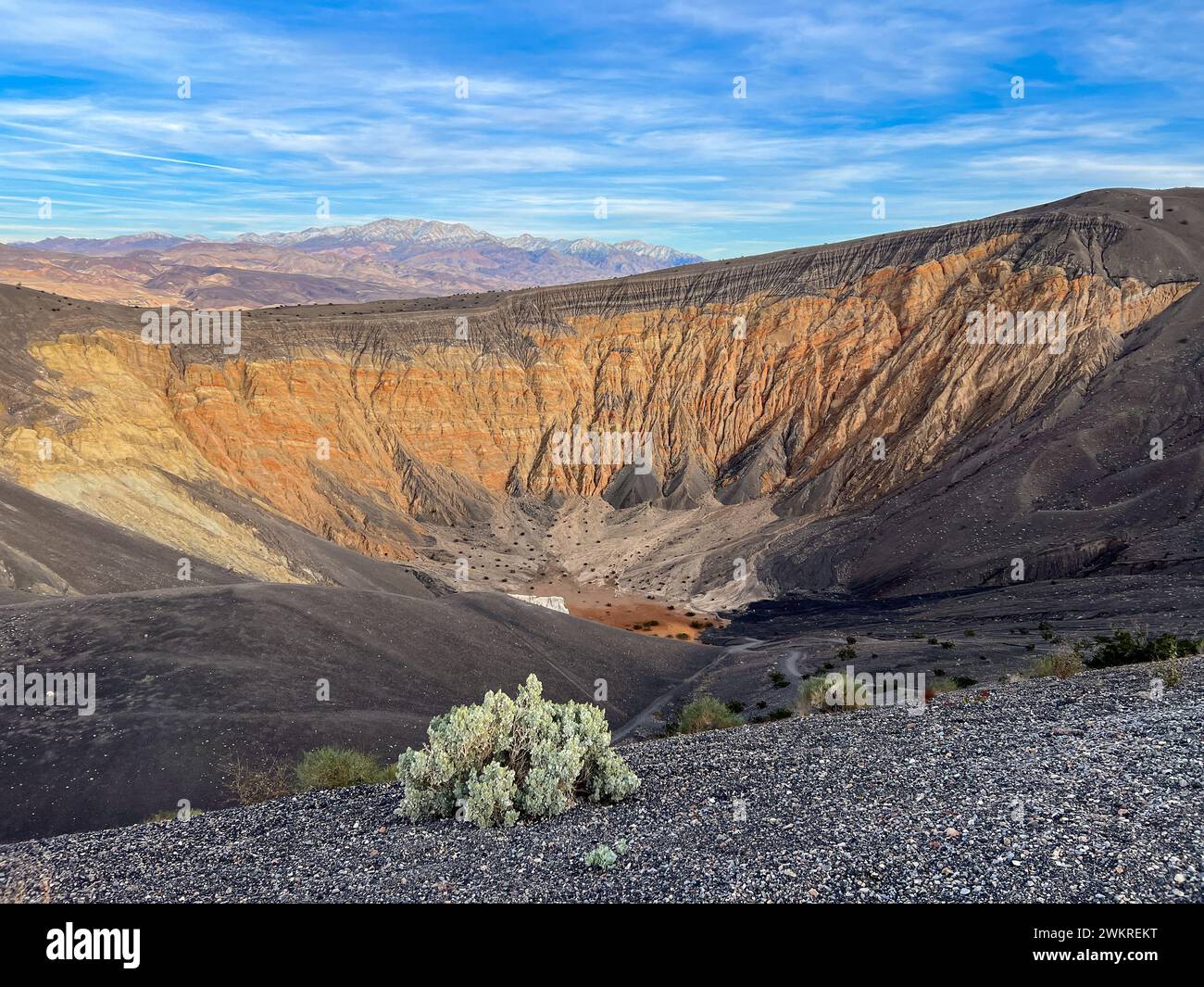 The Ubehebe Crater caused by a volcanic steam eruption in Death Valley ...