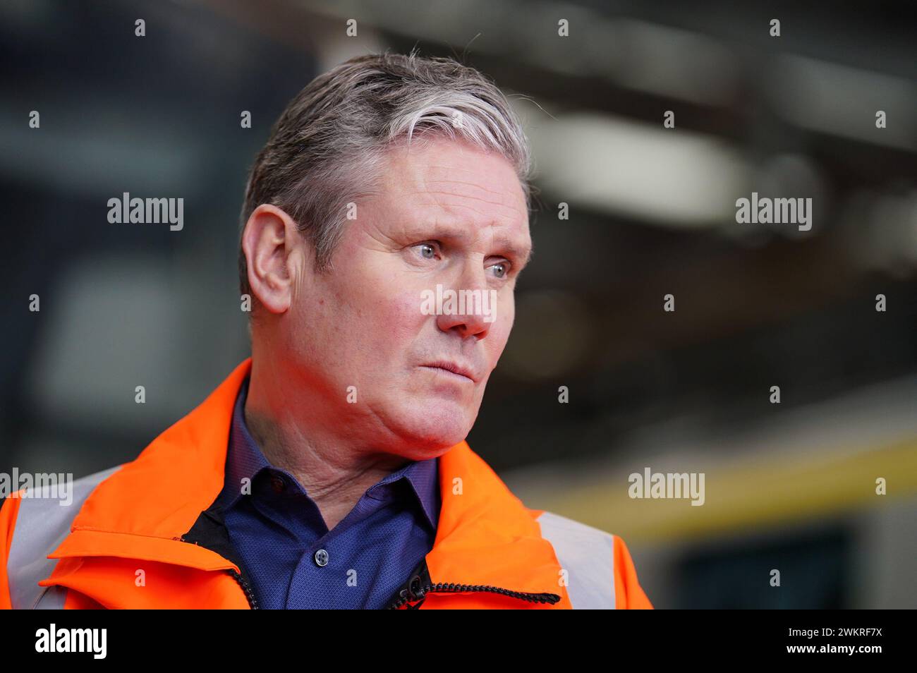 Labour leader Sir Keir Starmer during a visit to Siemens Traincare in ...