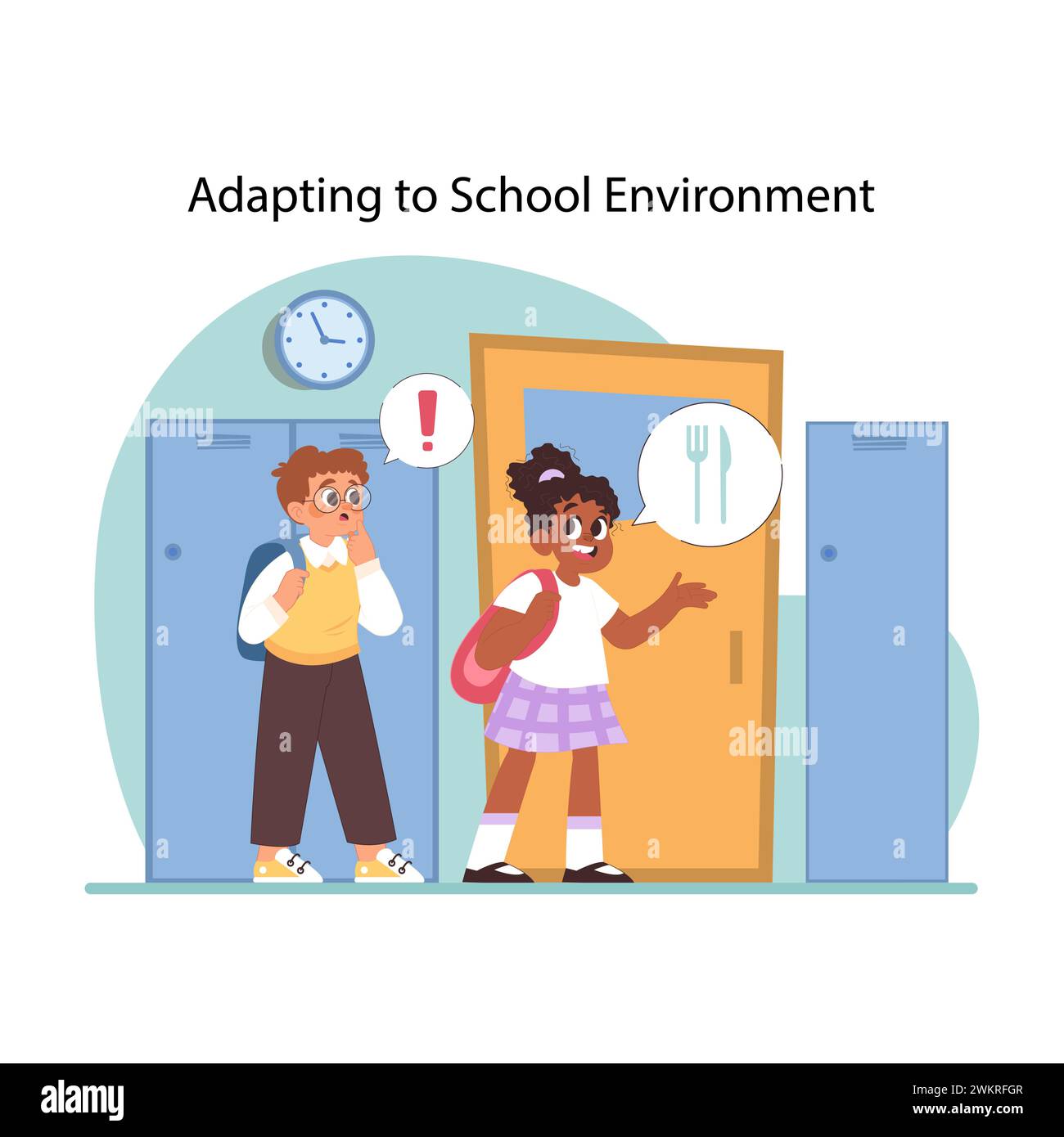 New hall school Stock Vector Images - Alamy