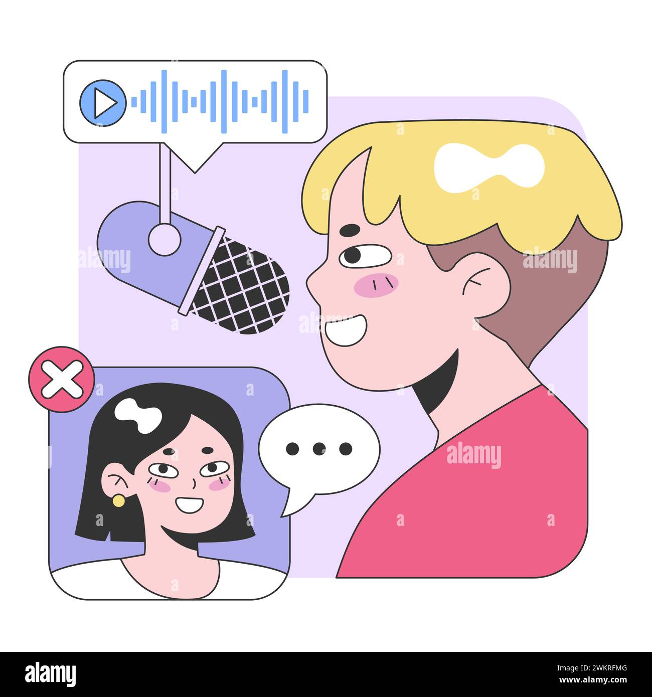 Listener Stock Vector Images - Alamy