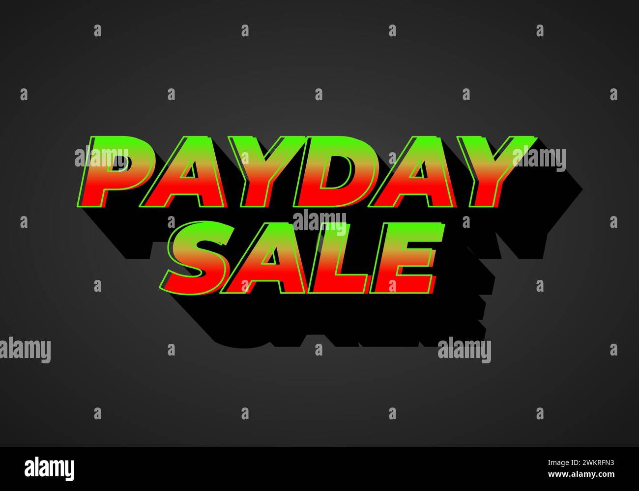 Payday sale. Text effect design in eye catching color and 3d look ...
