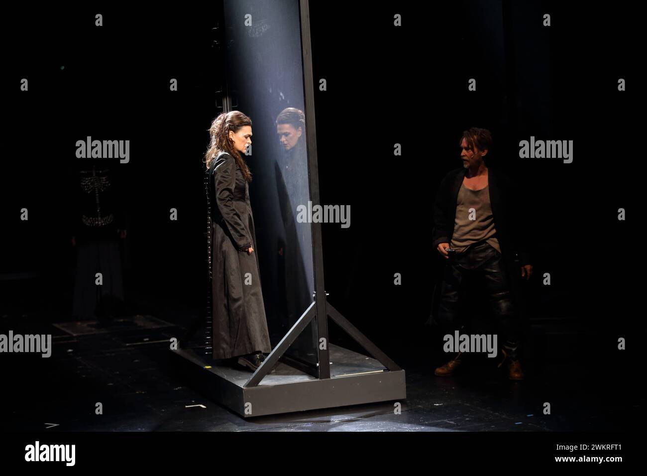 Eka Nizharadze als Penthesilea und Manuel Harder als Achill während der ...