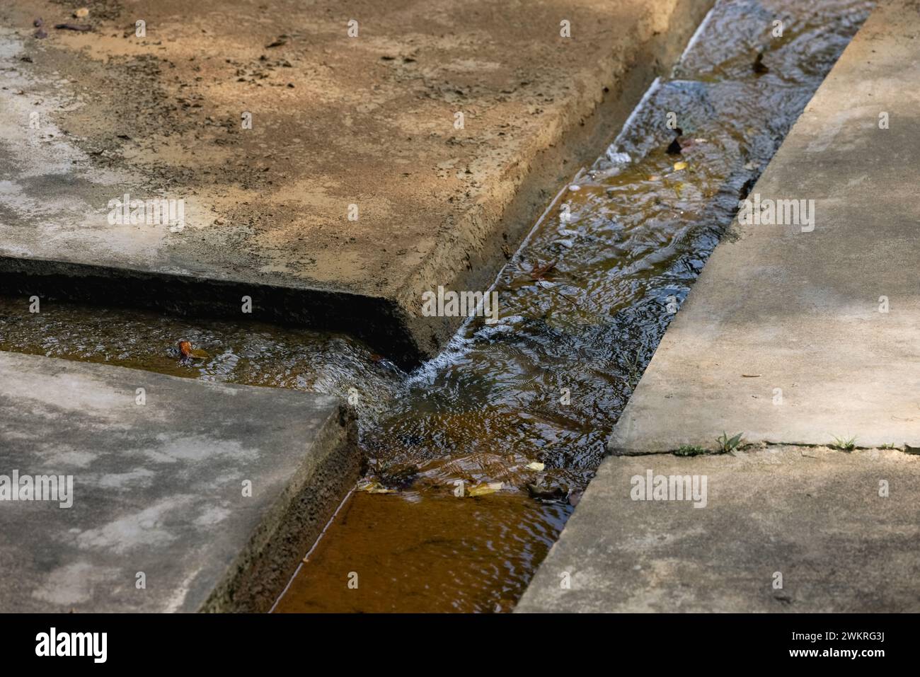sewer discharge with contaminated water is causing pollution in the ...