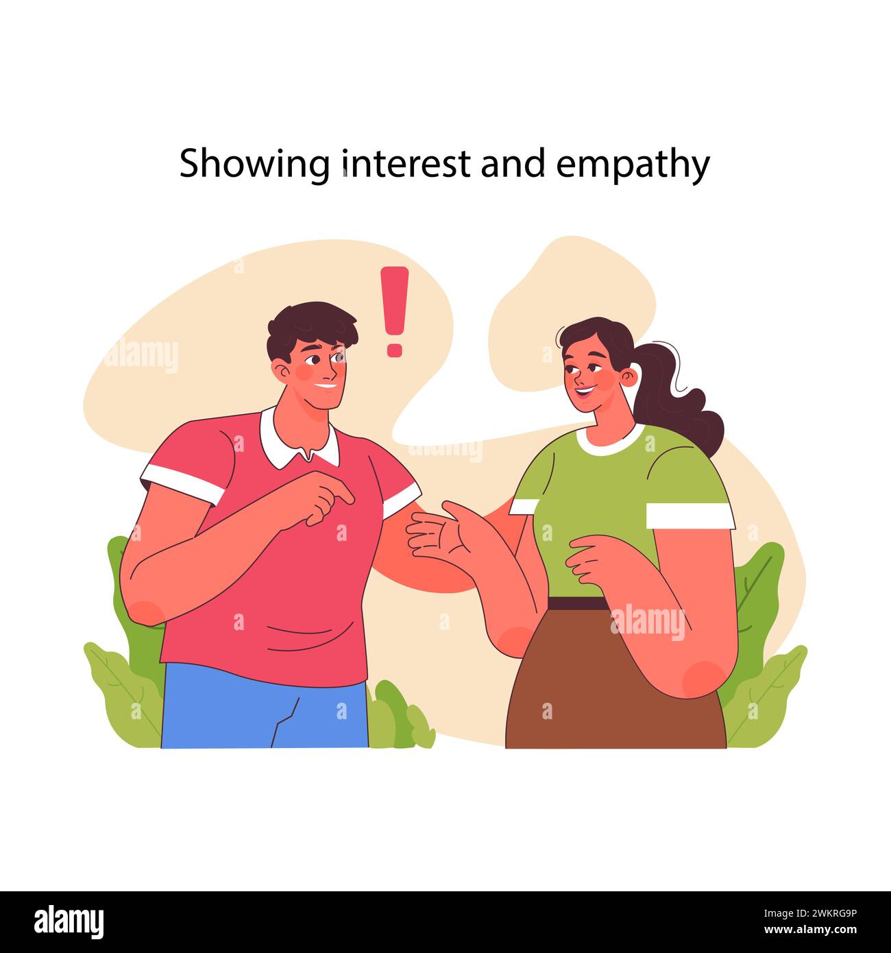 Interest and empathy concept. Man paying attention and supporting ...