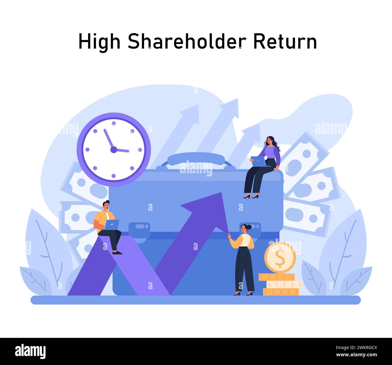 High Shareholder Return concept. Maximizing investor profits through ...