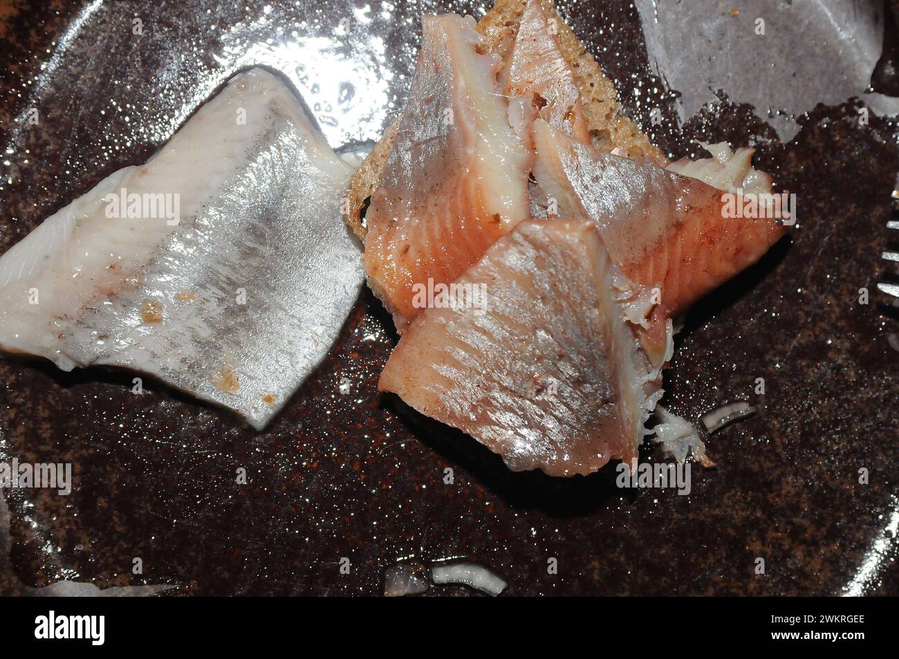 Copenhagen, Denmark /22 February 2024/.Danish cold fish home made dish ...