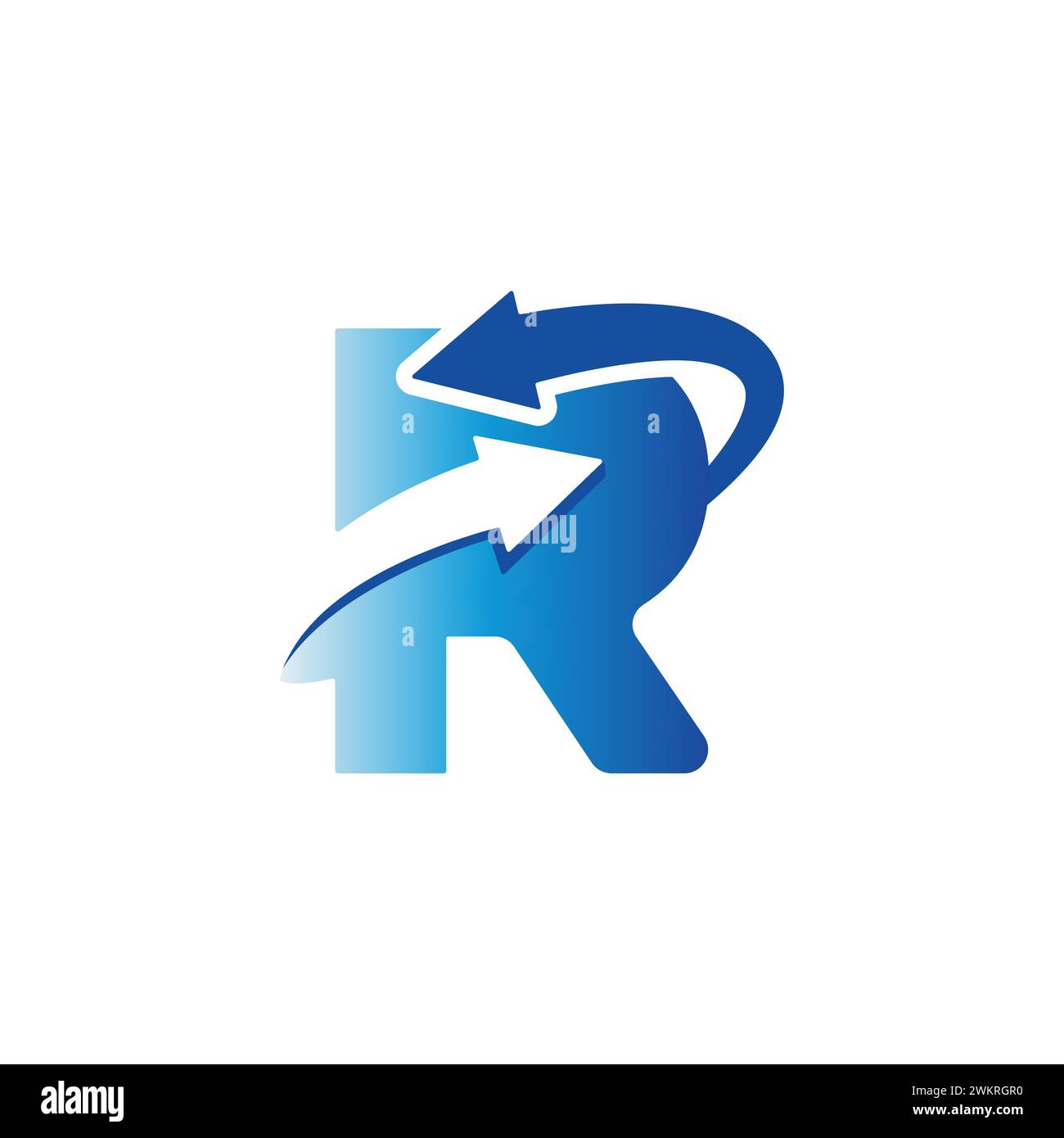 Letter r arrow logo vector. Initial letter r and arrow logo vector icon ...