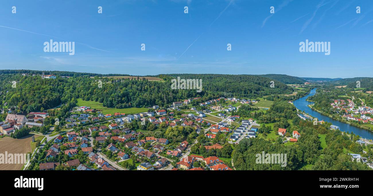 View of the town of Beilngries in the Nature Park Altmühltal in ...