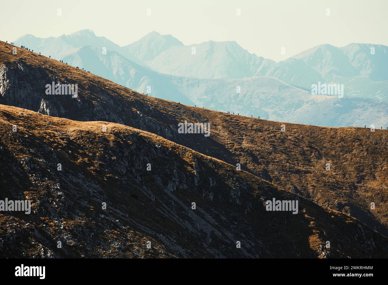 Mountain landscape in Tatra National Park in Poland. Popular tourist ...