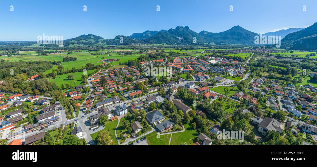 The beautiful alpine region around Brannenburg in the Upper Bavarian ...